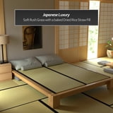 Oriental Furniture Queen Size Tatami Mat, Traditional Japanese Rush ...