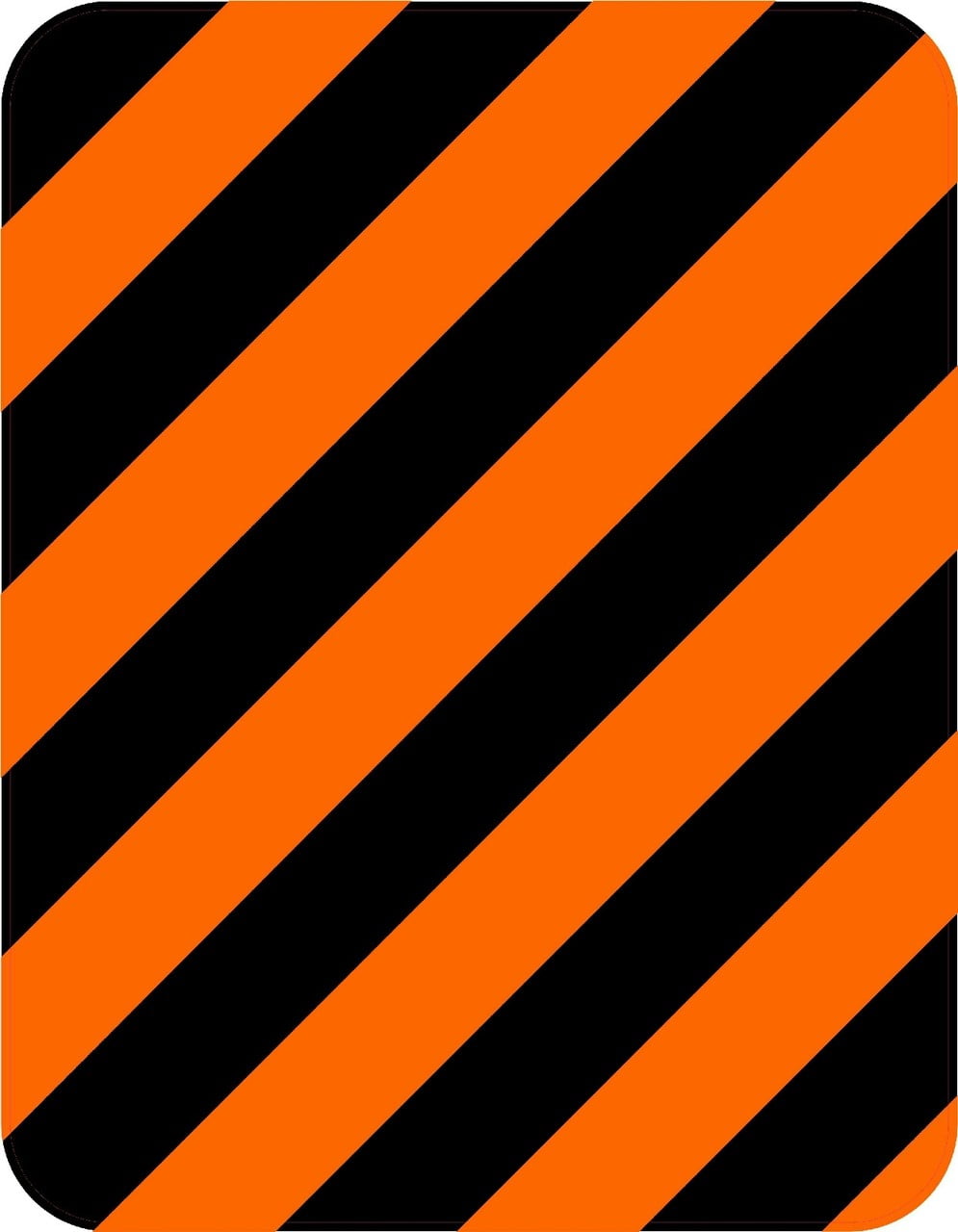 StickerTalk Orange and Black Caution Stripes Vinyl Sticker, 10.5 inches ...