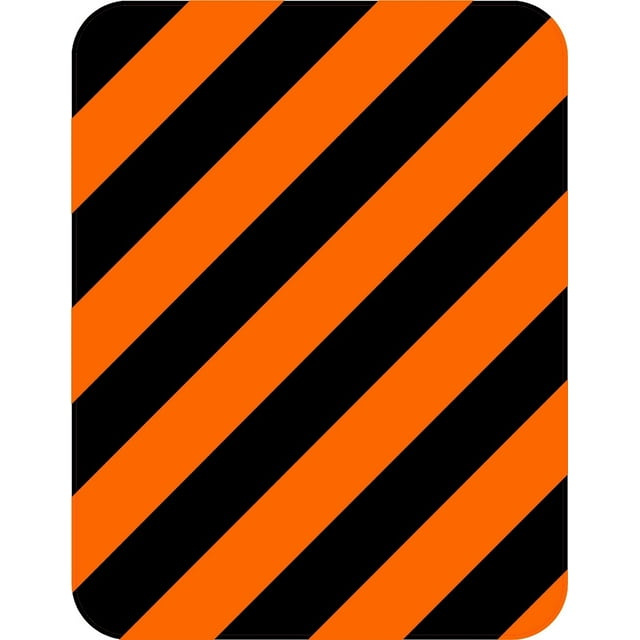 StickerTalk Orange and Black Caution Stripes Vinyl Sticker, 10.5 inches ...