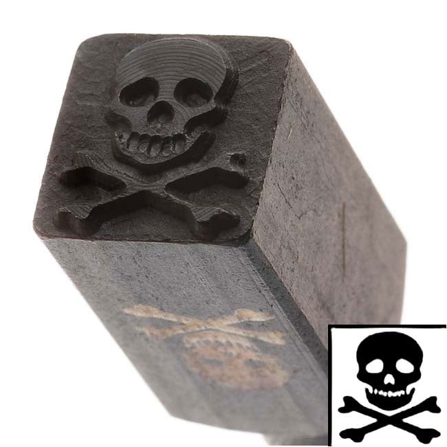 Skull & Crossbones Design Punch For Stamping Metal Large 10mm 2/5 Inch ...