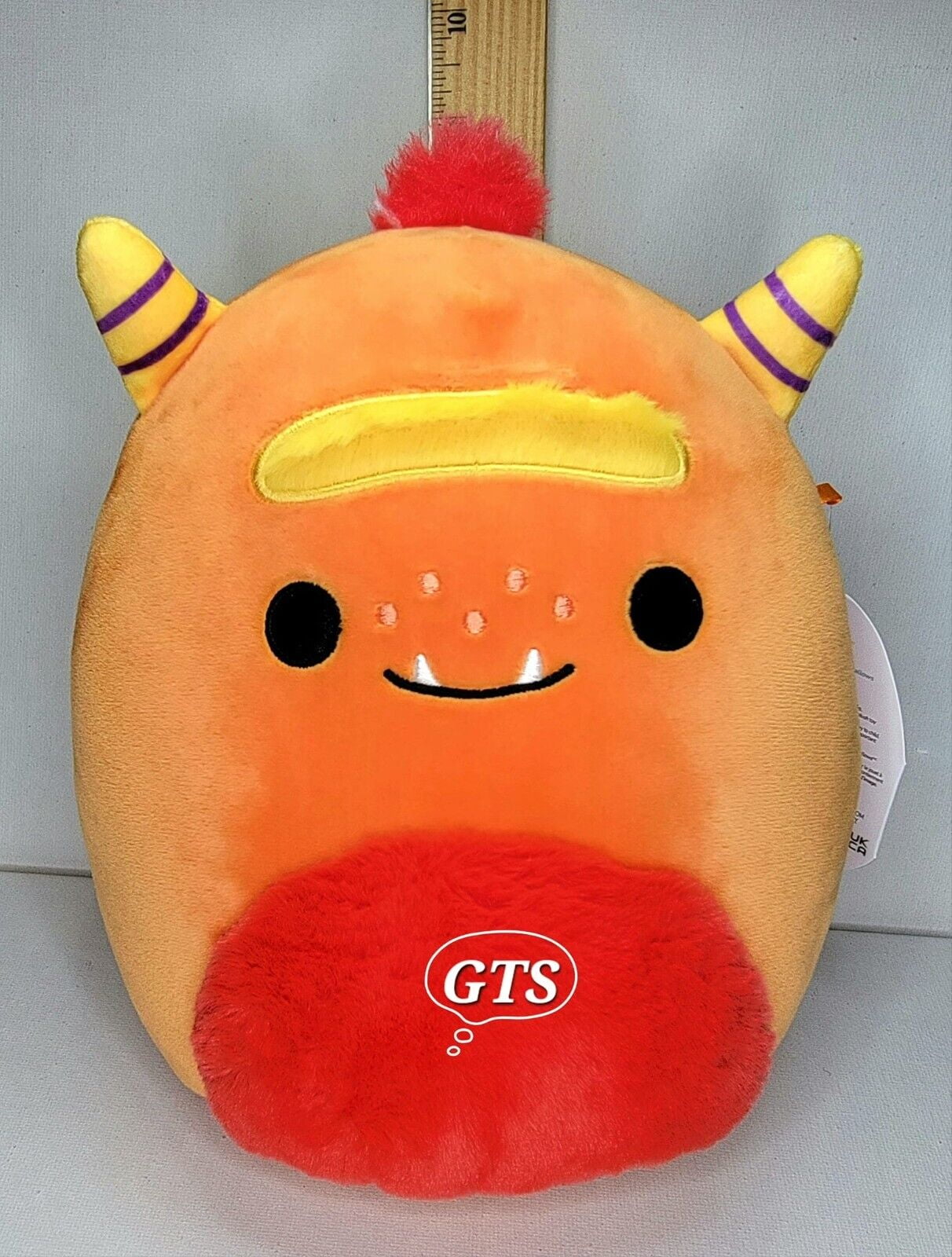 Squishmallow 8" Ernest Monster 2023 Red Orange Fuzzy Belly Halloween ...