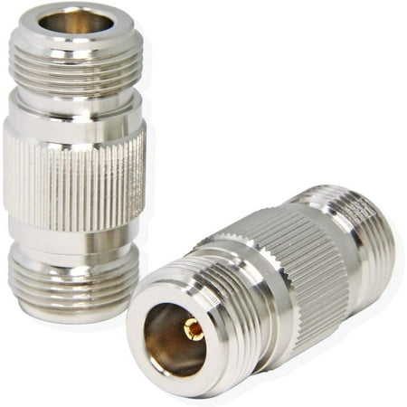 N Female to N Female,2-Pack N Barrel Connector Coupler Adapter, 50 Ohm ...
