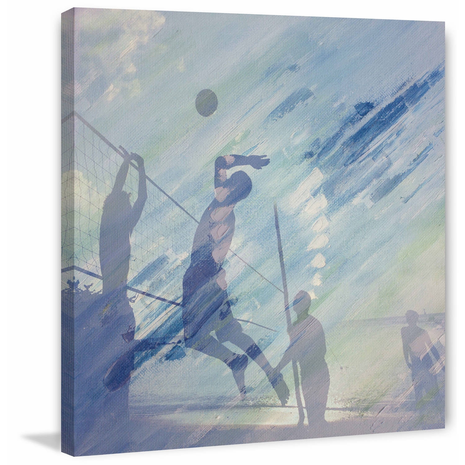 "Volleyball at Dusk" Painting Print on Wrapped Canvas - Walmart.com ...