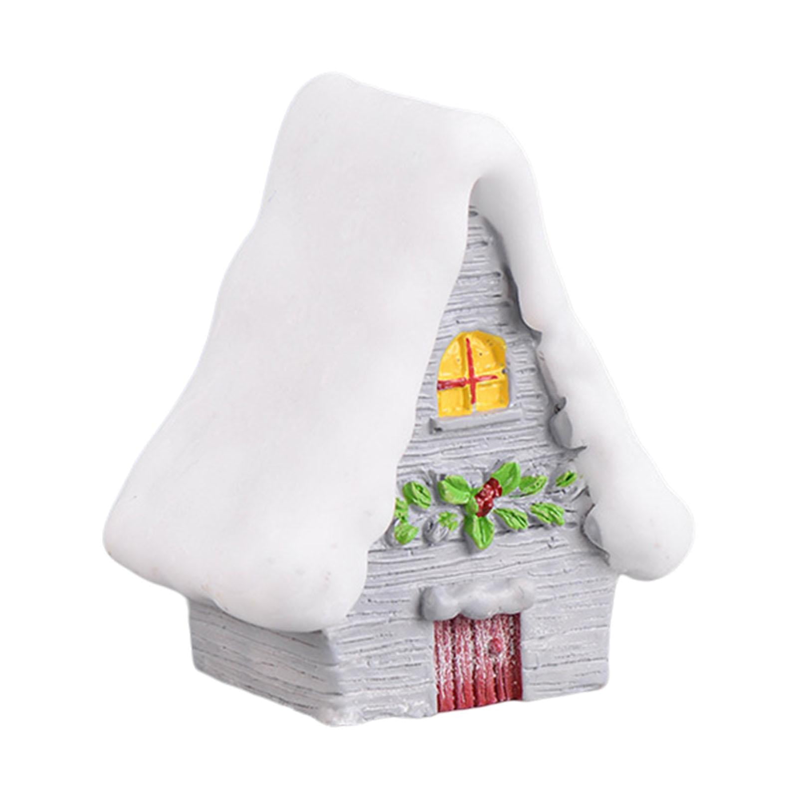 Mini Resin Statue Village House Figurines Cabin Hut Table Centerpiece ...