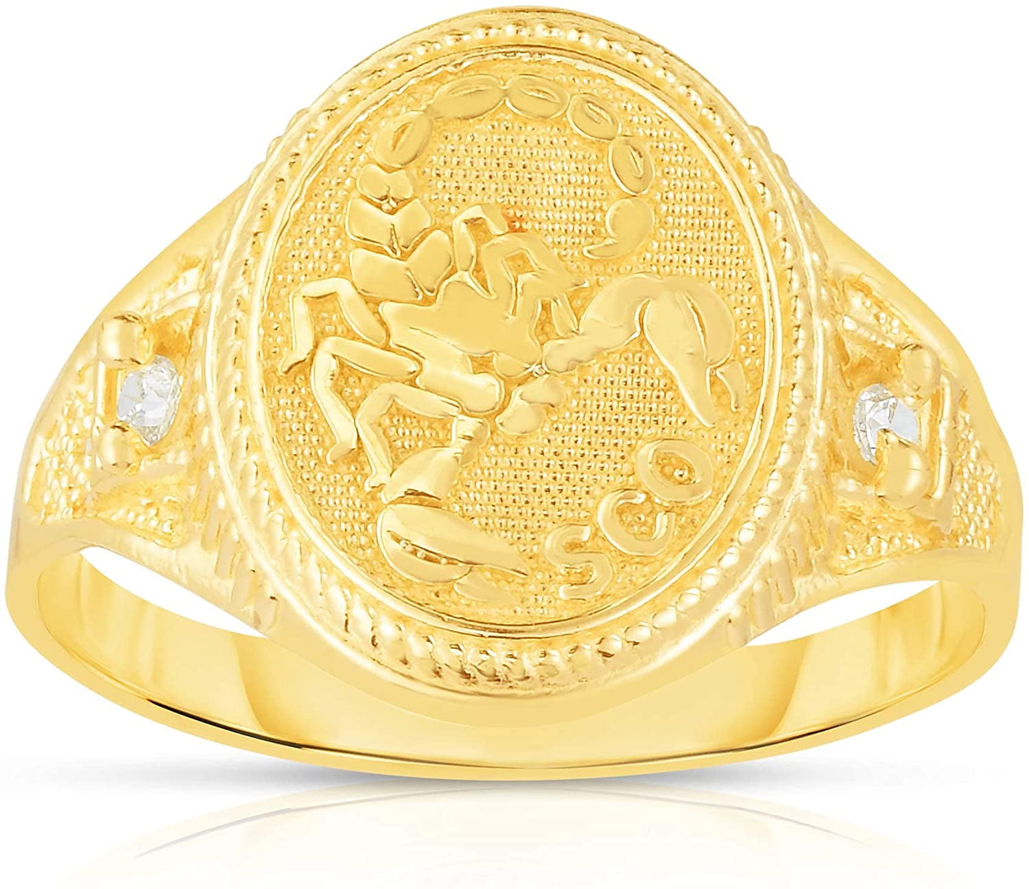 Floreo 10k Yellow Gold Astrology Horoscope Zodiac Sign Ring, Sizes 5-10 ...