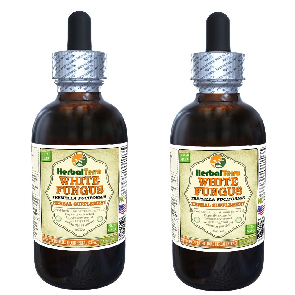 White Fungus (Tremella Fuciformis) Tincture, Organic Dried Mushrooms ...