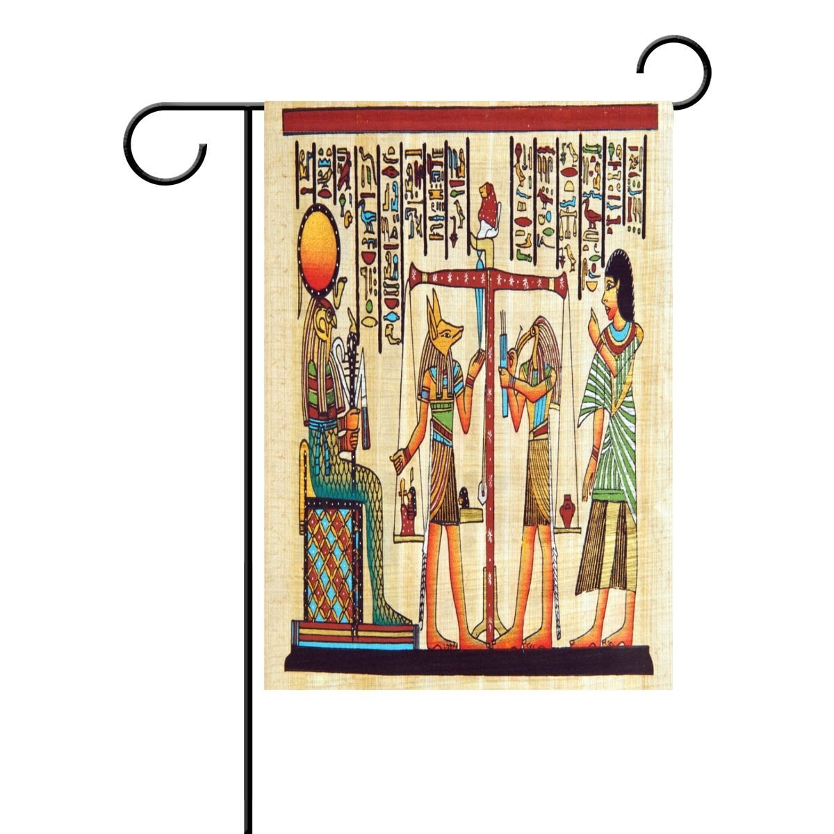 POPCreation Egyptian Hieroglyph Garden Flag Vintage Papyrus Outdoor ...
