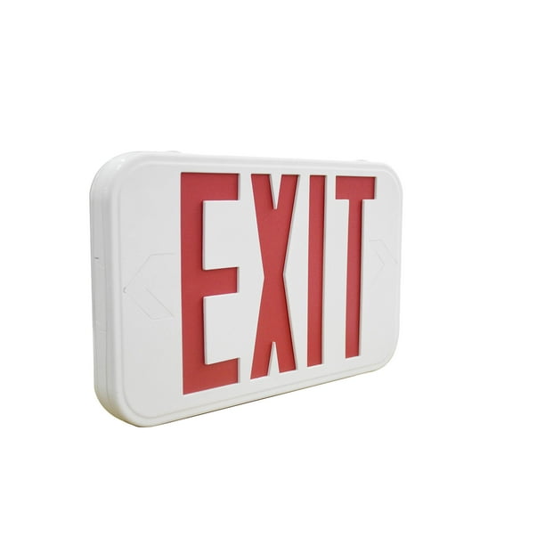 LIT-PaTH LED Emergency EXIT Sign with Double Face and Back Up Batteries ...