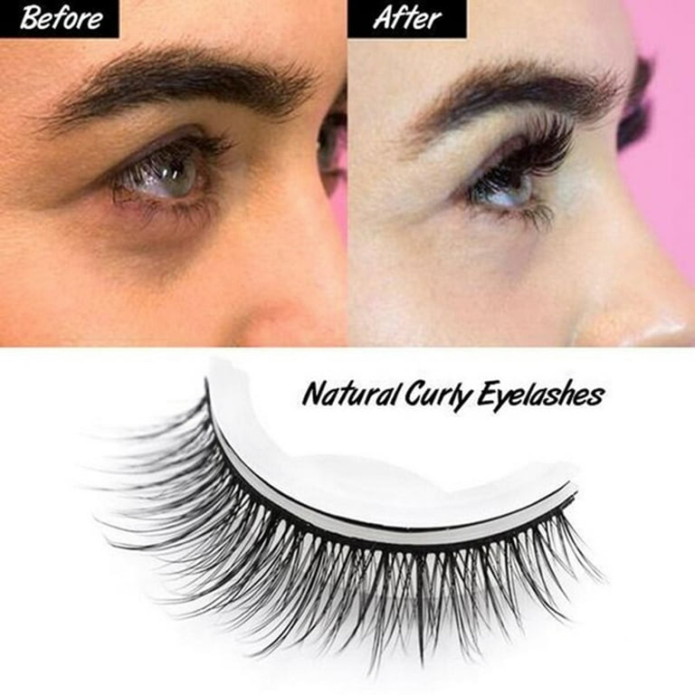 Natural False Eyelashes Before And After