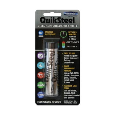 QuikSteel 16502TRI High-Temperature Plastic Epoxy Putty, 2-oz ...
