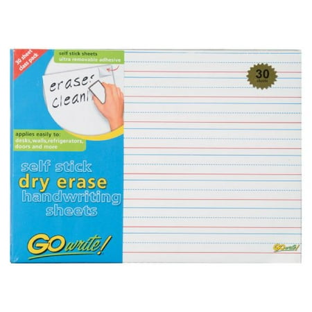 goWrite! Dry Erase Self-Adhesive Handwriting Sheets, 11-Inches by 8.25 ...