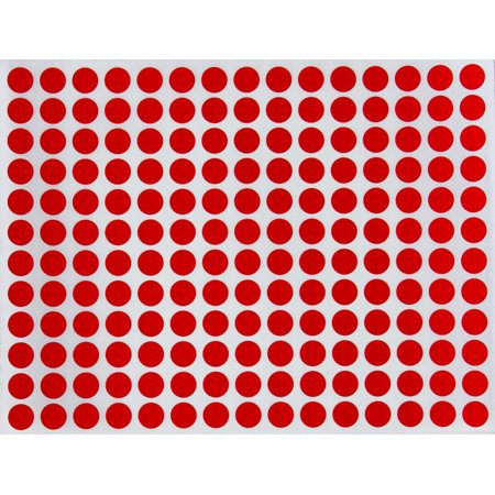 Round Stickers ¼” inch 8mm Red Dot Stickers, 900 Pack by Royal Green ...