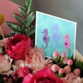 3drose, Image of Cartoon Seahorses in Purple Blue and Pink Underwater ...