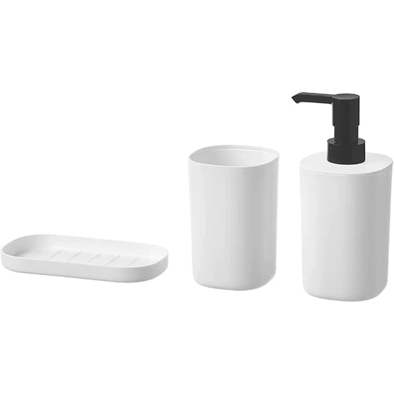 STORAVAN 3-Piece Bathroom Set,White,Small - Walmart.com