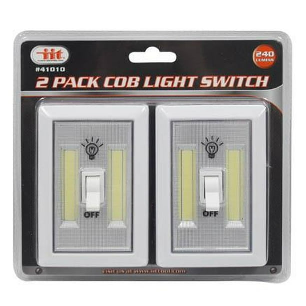 2 PCS COB LED Night Light Wall Switch Wireless Battery Operated Closet ...
