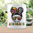 Back To School Little Miss 2Nd Grade Messy Bun Tie Dye Girls Coffee ...