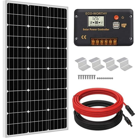 Solar Panel Kit 100 Watt 12 Volt Off Grid Solar System with 30A PWM ...
