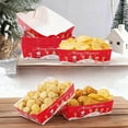 Elegant Christmas Themed Disposable Paper Food Serving Tray Holiday ...