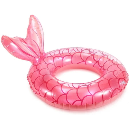 Inflatable Swim Ring, Durable Mermaid Tail Shaped Summer Pool Beach ...