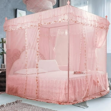 Luxury Princess Style Four Corner Post Mosquito Net Elegant Bed Netting ...