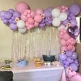 75 Pack Pastel Pink Purple Matte White Latex Helium Balloons, Macaron ...