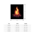 Durable Soft & Warm Flannel Blanket - Cozy Fire-Inspired Design for ...
