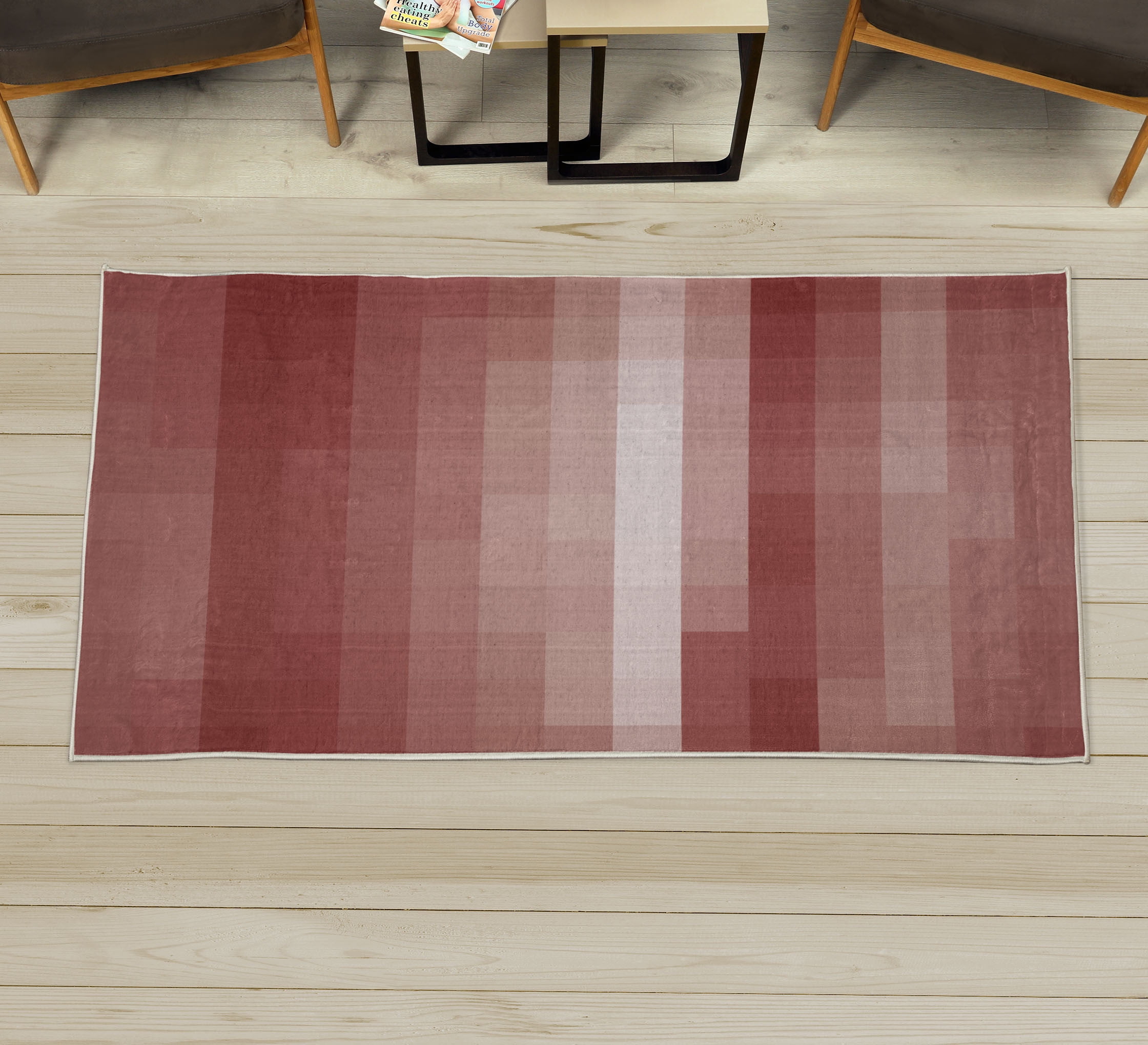 Palette Decorative Rug, Abstract Vortex Swirls and Shapes Pattern ...