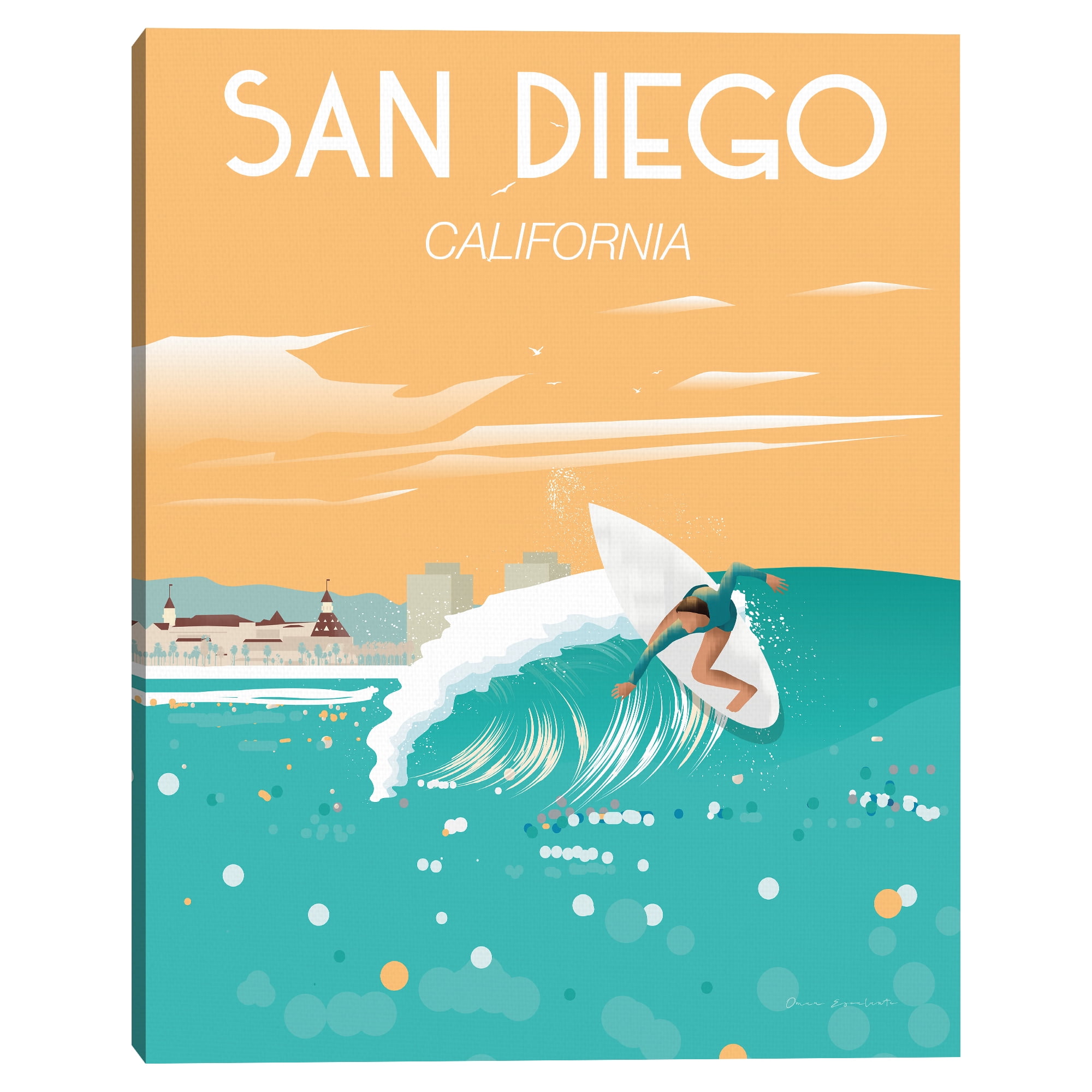 Masterpiece Art Gallery San Diego Cities Canvas Art Print, 22" x 28 ...