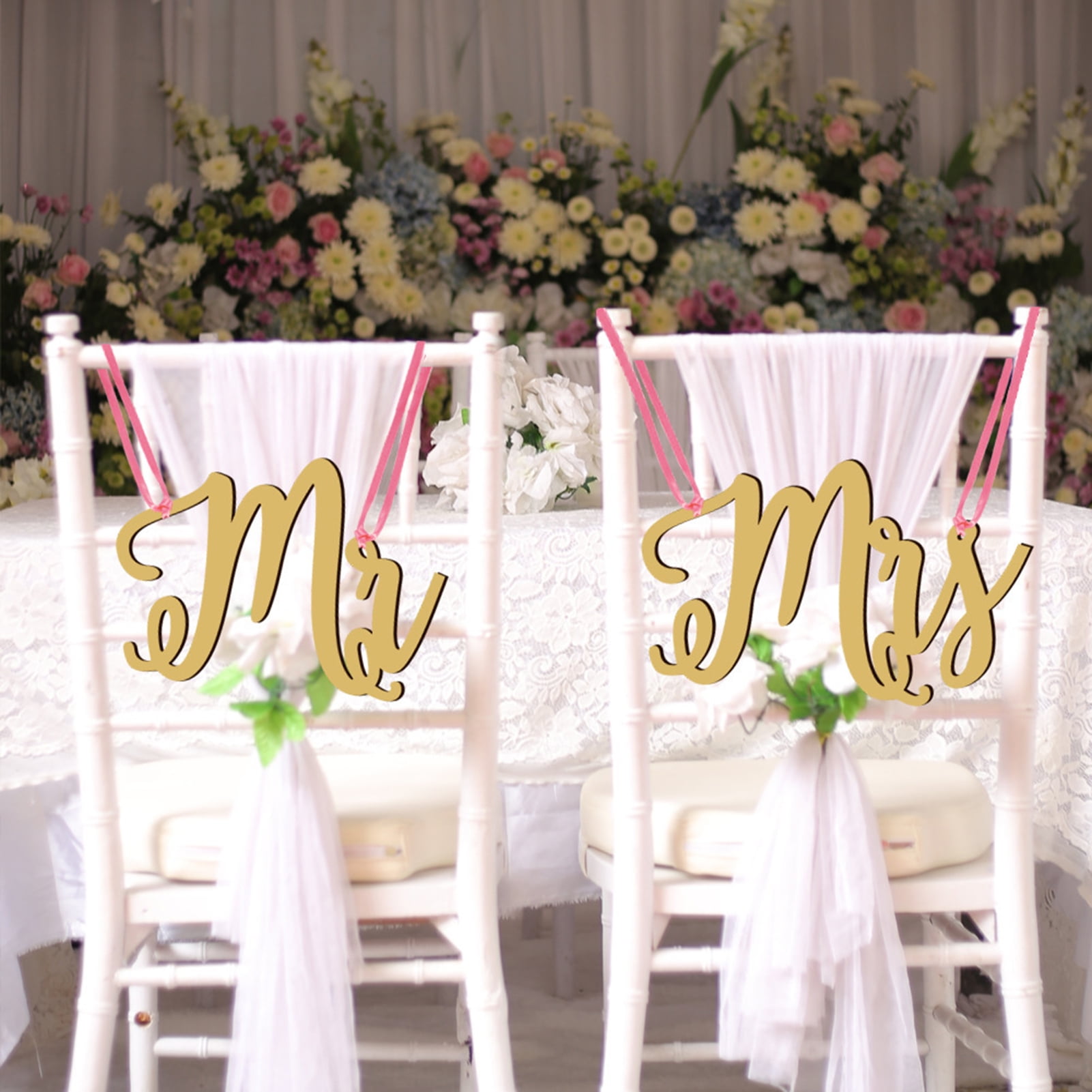 Yesbay 2 Pcs Hanging Signs Simple Operation Well Crafted with Ribbon Mr ...