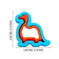 Stainless Steel Dinosaur Cartoon Sandwich & Toast Cutter, Blue & Orange ...