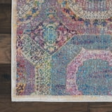 Nourison Global Vintage Geometric Multicolor 2' x 4' Area Rug, (2x4 ...
