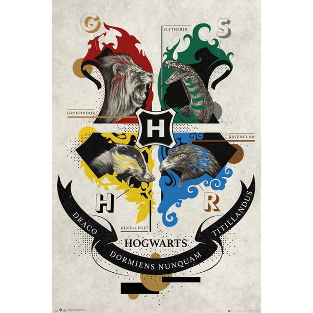 Harry Potter Hogwarts Houses Poster - Walmart.com