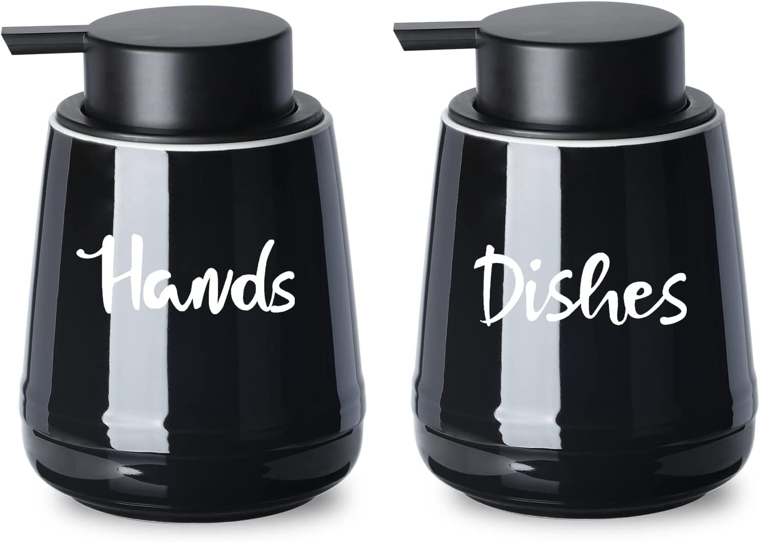 Farmhouse Ceramic Hands and Disher Dispenser Set with Pump 14oz for ...