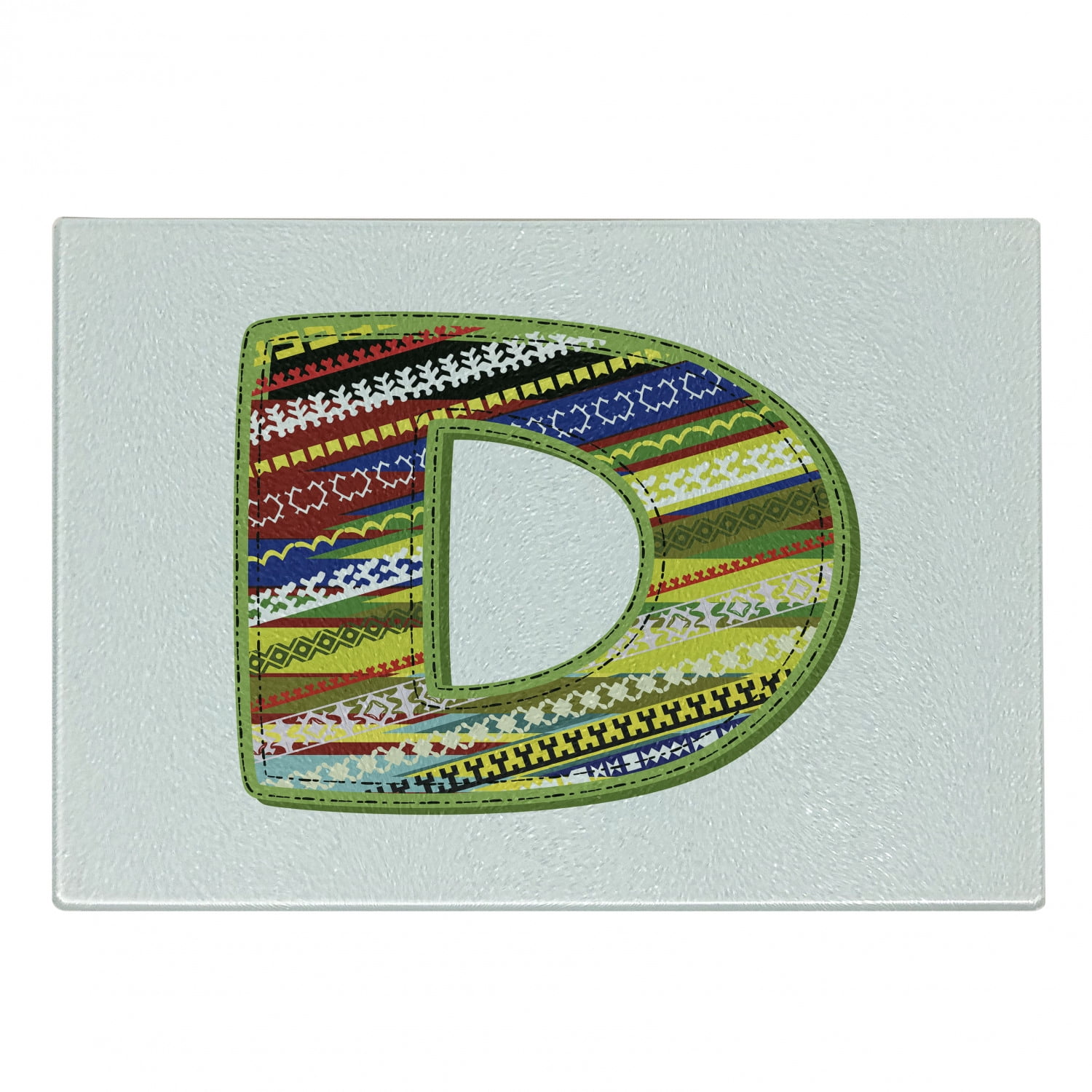 Letter D Cutting Board, Letter of Ornament D from Alphabet Winter Color ...
