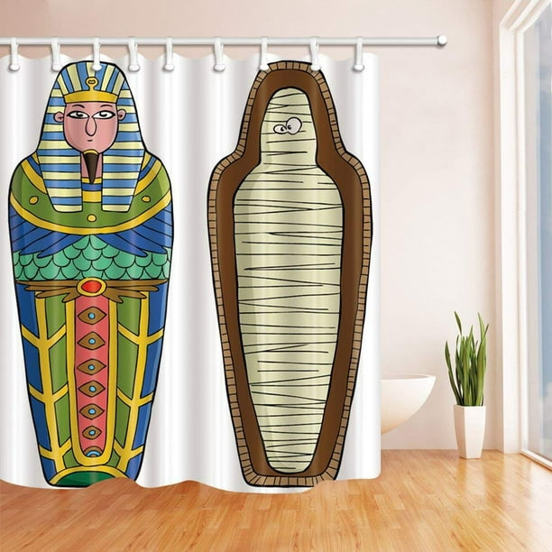Artjia Egyptian Decor Egyptian Pharaoh Mummies Polyester Fabric