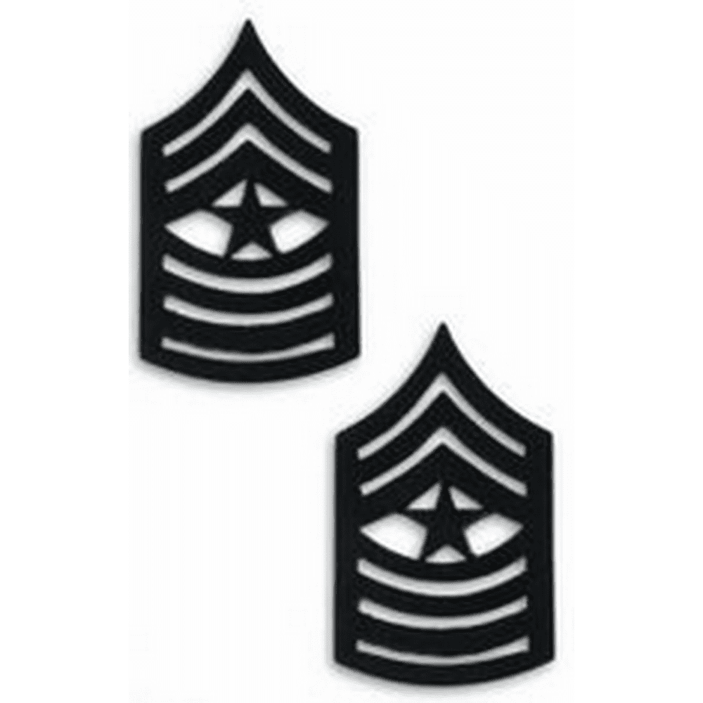 USMC Black Metal (Solid Brass) SGTMAJ Sergeant Major Chevron Rank ...