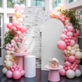 7.2FT Arch Backdrop Covers, White Grey Brick Wall Wedding Arch Cover ...