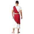inhzoy Mens Ancient Greek Roman Caesar Toga Robe Dress-Up Burgundy S ...