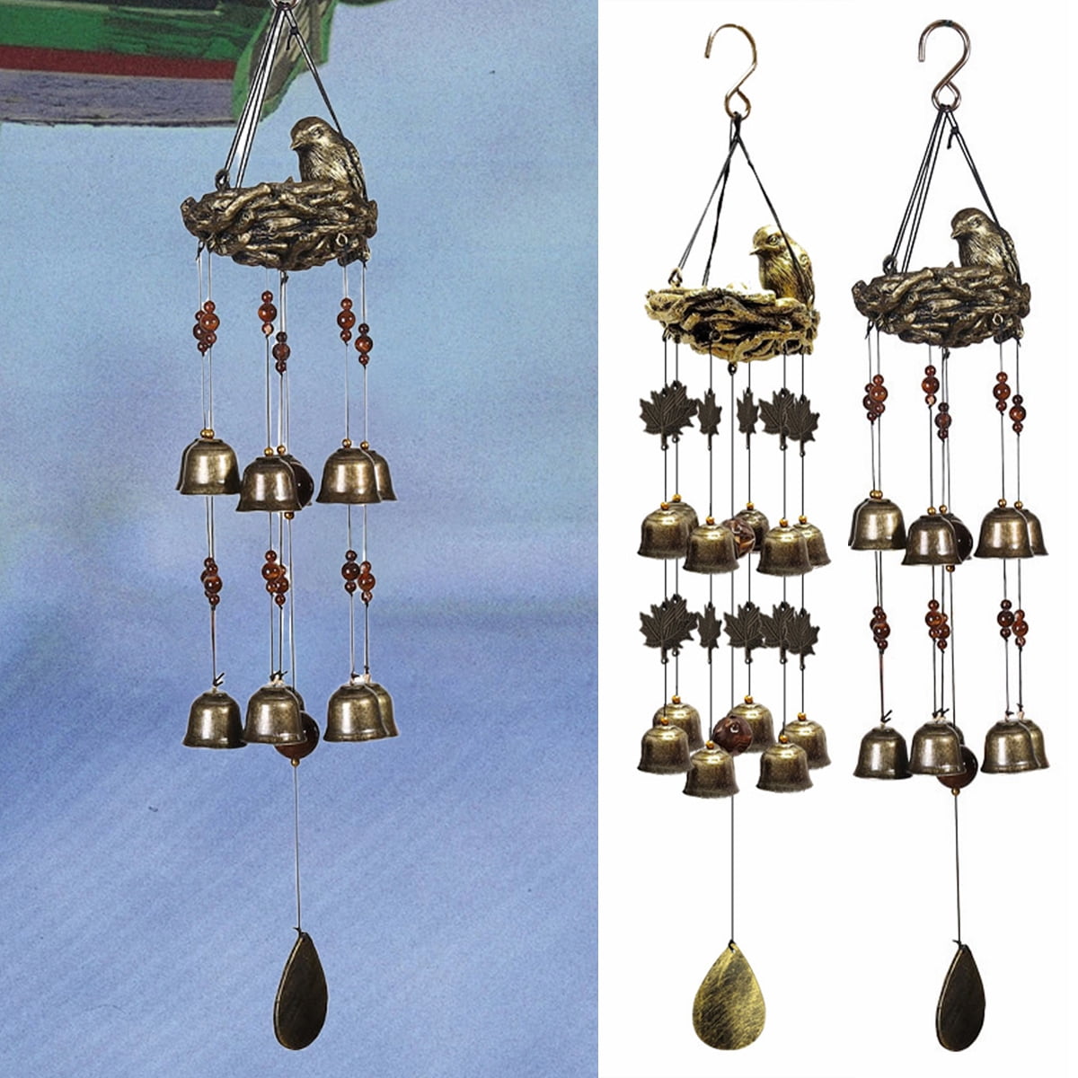Cheers US Tall Cast Iron Wind Chime - Lovely Hanging Bells - Vintage ...