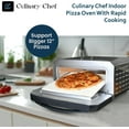 Culinary Chef Indoor Pizza Oven with Rapid Cooking, 3 Heat Modes, X ...