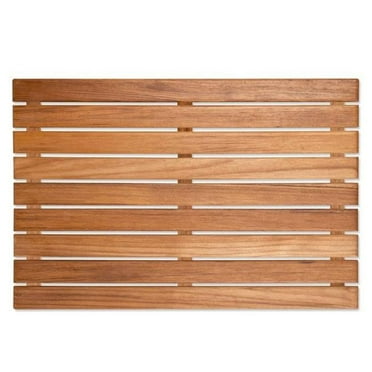 Bare Decor Oiled Finish Solid Teak Wood Giza Shower, Spa, Door Mat ...