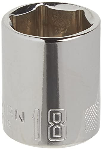 CRAFTSMAN Shallow Socket, Metric, 3/8-Inch Drive, 18mm, 6-Point ...