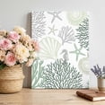 Coral Canvas Wall Art for Living Room, Starfish Seashell Wall Decor ...