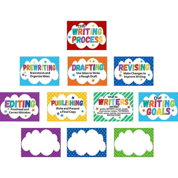 11 Pieces Writing Process Posters Learning Poster Boards Laminated ...