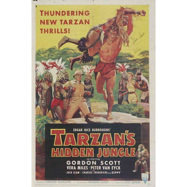 Tarzan's Hidden Jungle - movie POSTER (Style B) (27" x 40") (1955 ...
