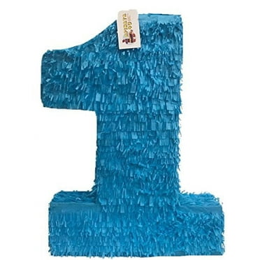 APINATA4U 20" Tall Royal Blue & Gold One Pinata with Gold Crown First ...