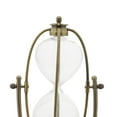 DecMode 13" x 6" Brass Metal Armillary Hourglass Sand Timer with ...