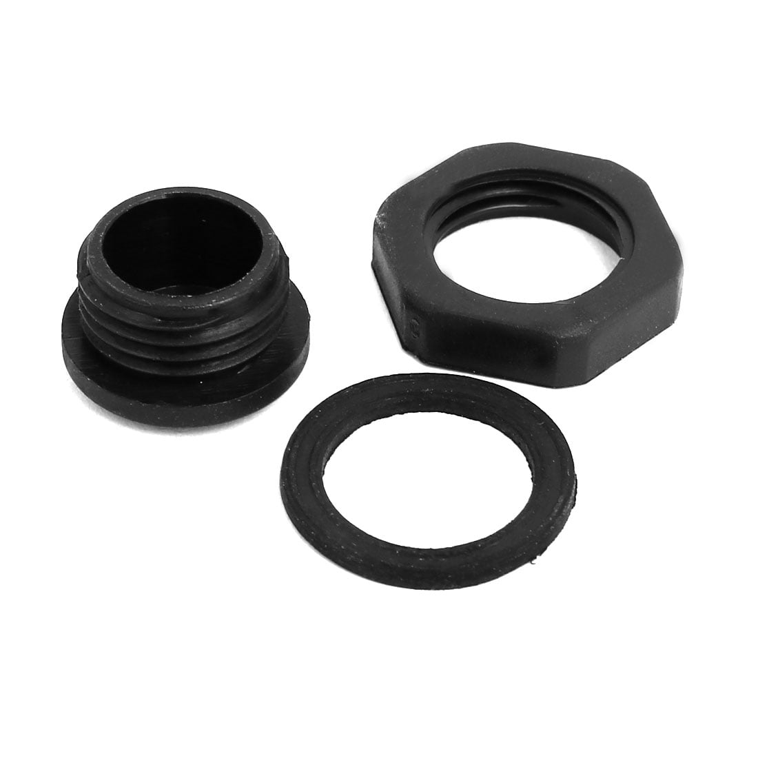 M16 Nylon Male Threaded Cable Gland Screw End Cap Cover Black 10pcs ...