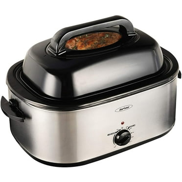 Oster 22 Quart Roaster Oven with Self-Basting Lid, Stainless Steel ...