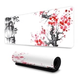 lanema Chinese Style Mouse Pad 31.50x11.81" Hills Plum Blossom Extended ...